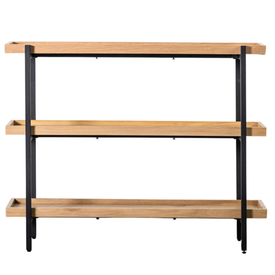 Niski Regał Drewniany OAKTRAY - Mint Grey Interiors
